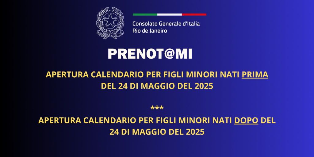 APERTURA APPUNTAMENTI FIGLI MINORI NATI PRIMA E DOPO DEL 24 MAGGIO 2025 ...
